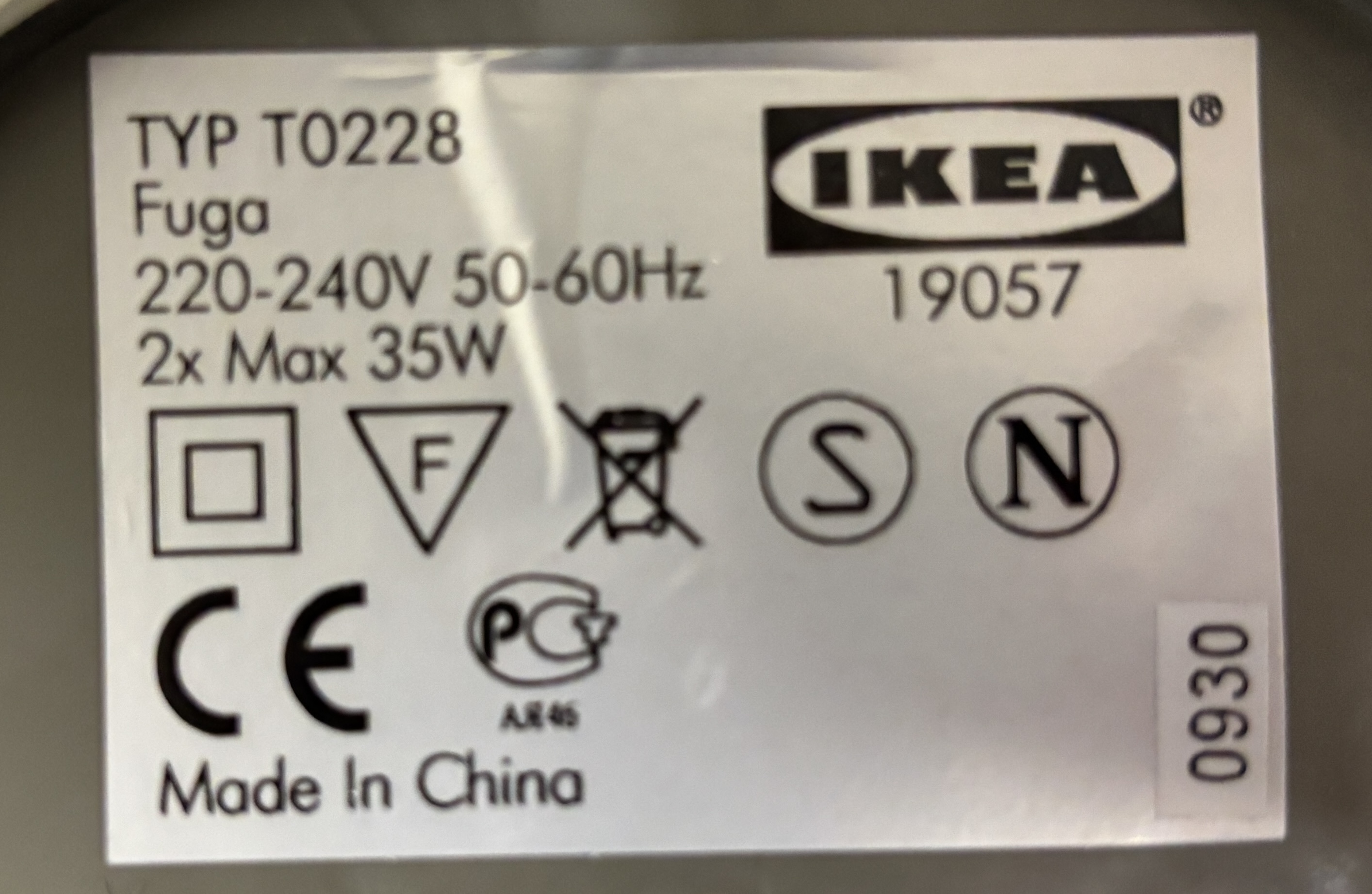 Ikea Fuga Lampe (Gebraucht) in Buchs AG für CHF 21.85 – mit Lieferung ...